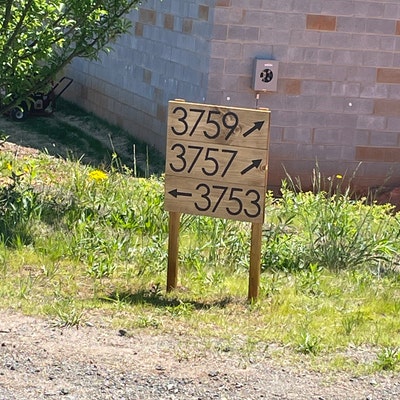 Multiple Address Stake Engraved Shared Driveway Personalized Sign ...