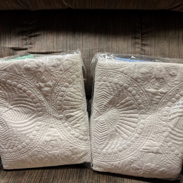 Heirloom Baby Quilt, Blank Embroidery Quilt, Pink Quilt, Blue Quilt ...