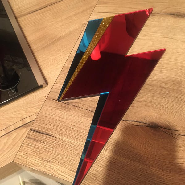 David Bowie Mirror: Aladdin Sane Lightning Bolt - Glam Rock Decor ...