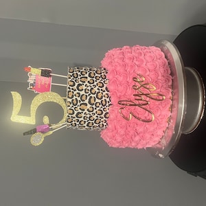 Leopard Print Edible Cake Wrap or Tropical Flowers Cake Topper - Etsy
