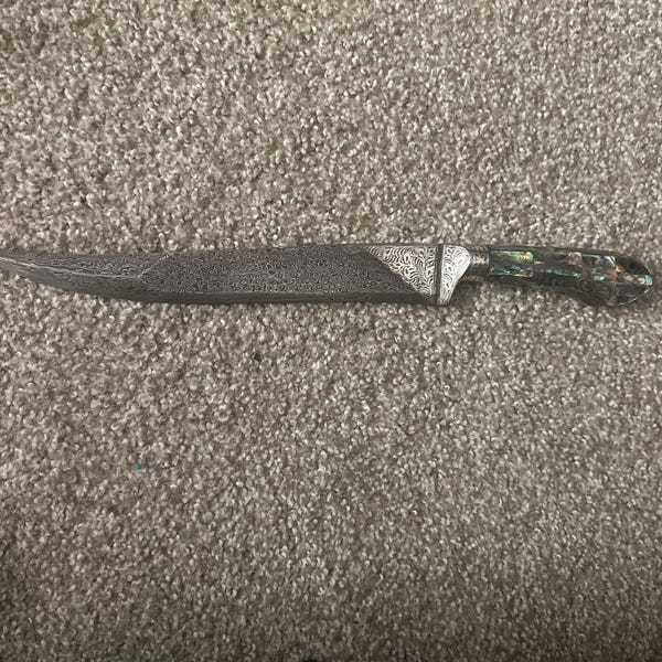 Royal Shahi Talwar Indian Short Sword With Engraved Carvings Brass Hilt ...