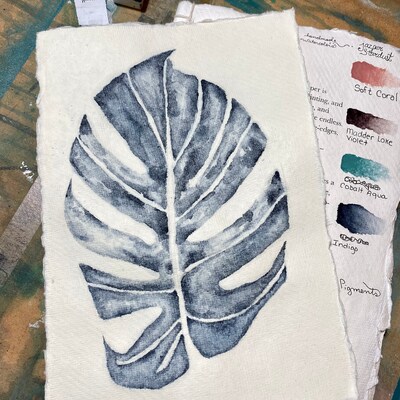 GENUINE INDIGO Jazper Stardust Handmade Watercolor Pan made With Pure ...