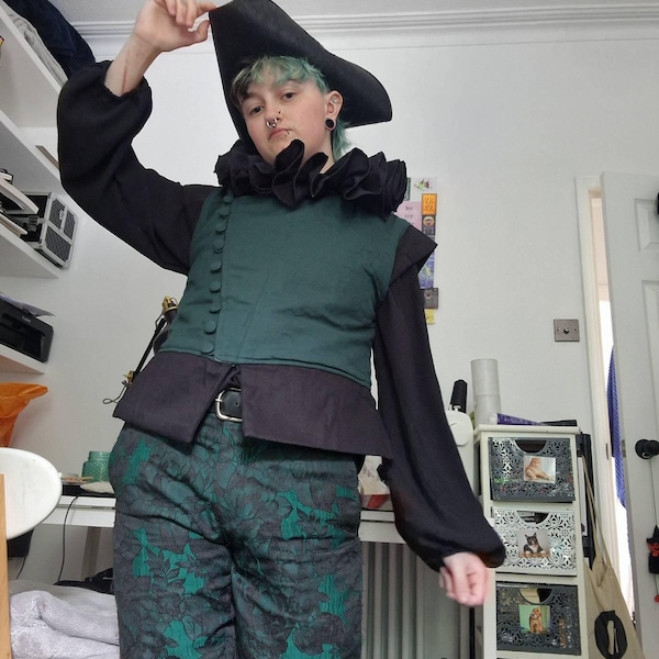 Medieval Viking Thick Padded Cotton Long Gambeson Leather Trim ...