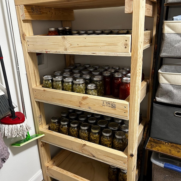 2 X 4 Canning Jar Cabinet Plans (plans Only) - Store & Display Your ...