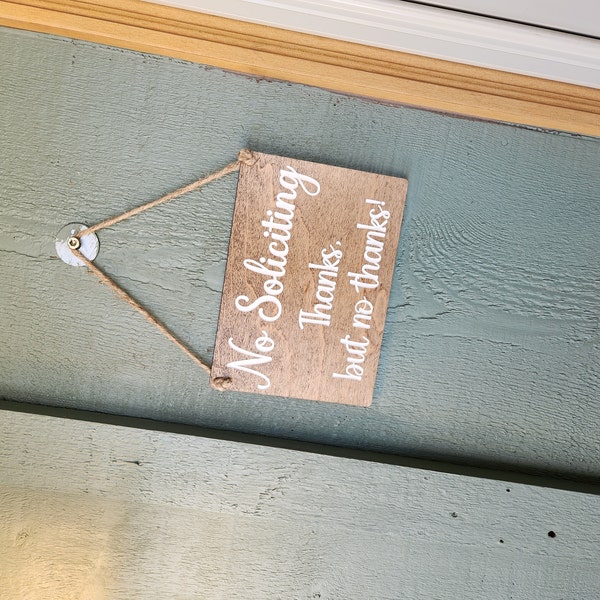 Custom Personalized Engraved and Hand Painted No Soliciting Signs - No ...