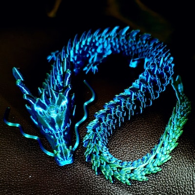 3d Printed Articulated Skeleton Dragon, Flat Wings Skeleton Dragon ...