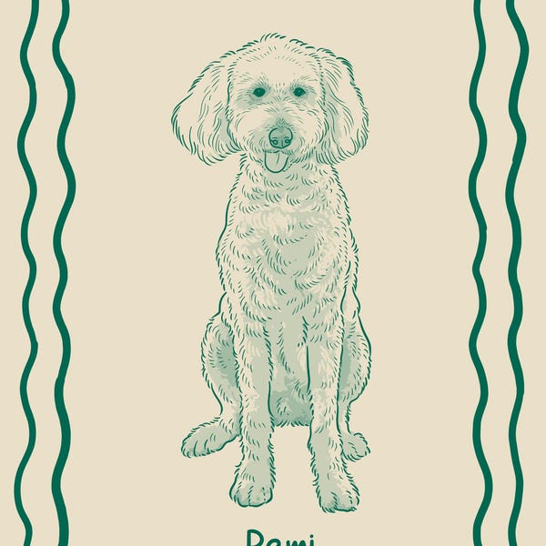 Custom Funky Pet Portrait, Cute Digital Cat Poster, Custom Badly Drawn ...