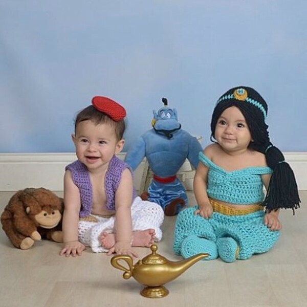 Princess Jasmine Inspired Costume/ Crochet Princess Jasmine Wig ...