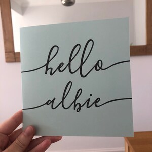 Personalised New Baby Name Card New Baby Gift New Baby Card - Etsy
