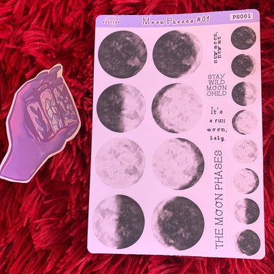 Moon Phases Planner Sticker Witch Stickers for Bullet Journal, Witchy ...