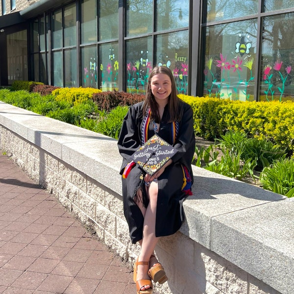 Embroidered Boho Graduation Cap Topper | Grad Cap Decoration Topper ...