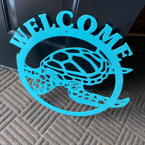 Sea Turtle Welcome Sign - Etsy