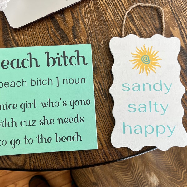 Beach Tiered Tray Decor, Beach Wedding Signs, Beach Gift, Beach House ...