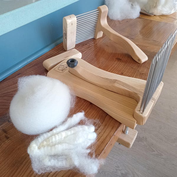 Wool Drum Carding Machine: Fiber Picker With Hand Carder Brushes - Etsy