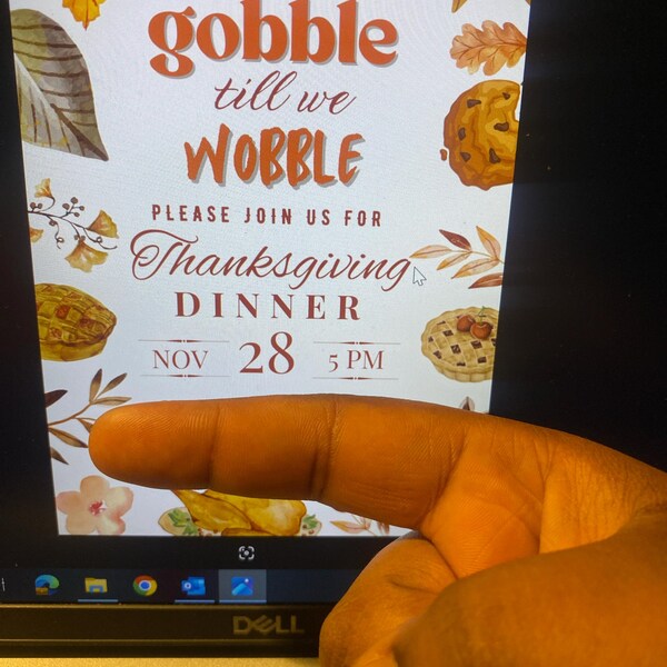 EDITABLE Gobble Till We Wobble Thanksgiving Invitation Template ...