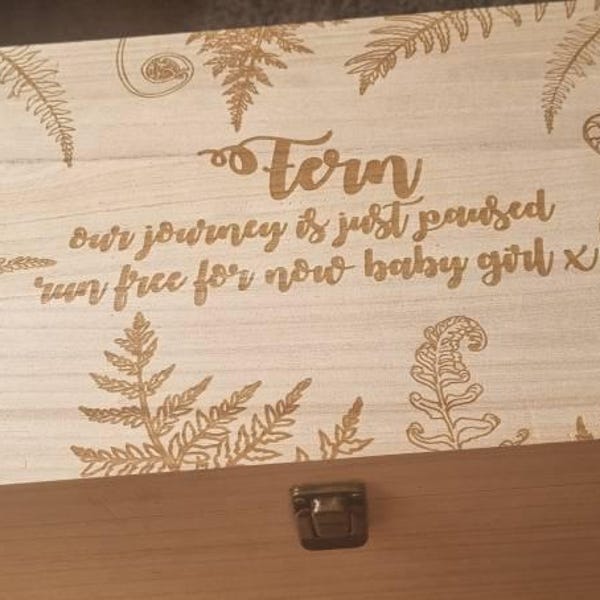 Large Personalised Engraved Wooden Wedding Keepsake Memory Box With ...
