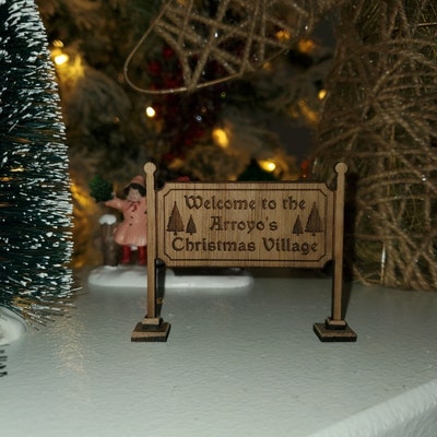 Custom Christmas Village Welcome Sign Welcome to Our Village - Etsy