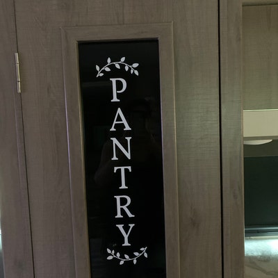 Vertical Curved Leaves Pantry Decal Kitchen Pantry Sticker Food Pantry ...