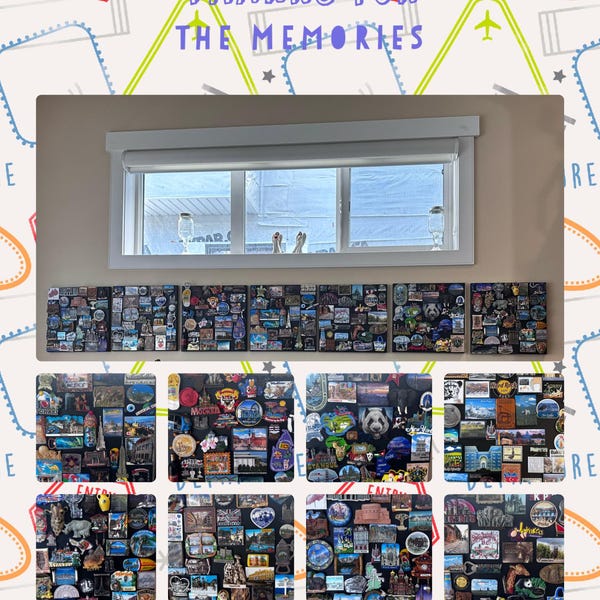 Metal Travel Magnet Board: Handmade Display Board - Etsy