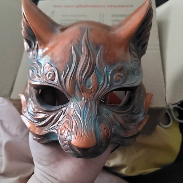 Fox Mask Antique Copper - Etsy