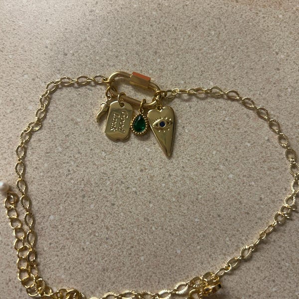 Custom Gold Colin Chain Charm Necklace - Etsy