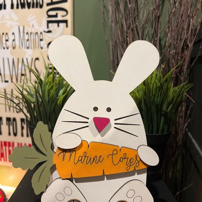 One Day Ship Personalized Family Bunny Easter Decor-farmhouse Easter ...