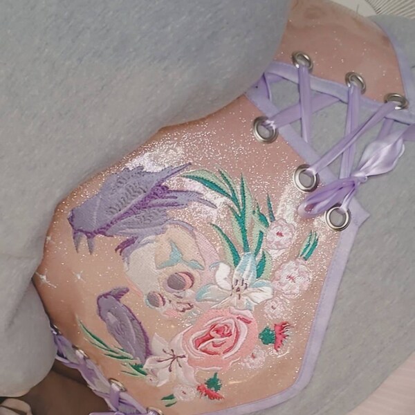 Black Luna Moth Corset Belt - Etsy