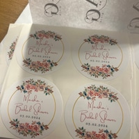 Personalised Nikkah Wedding Stickers, Floral Stickers, Wedding Favour ...