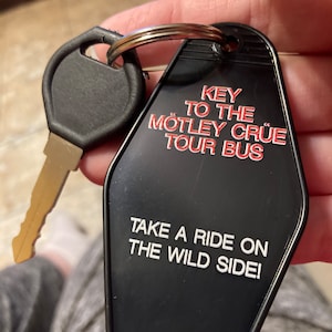 New key to the Motley Crue Tour Bus KEY TAG Heavy - Etsy