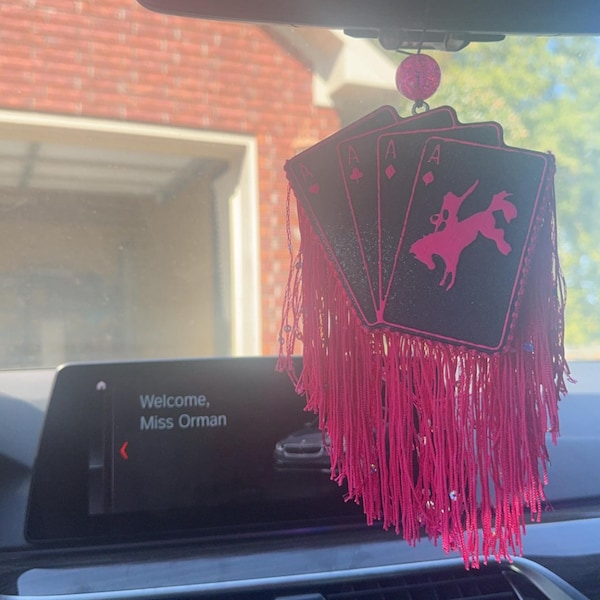 Fringe Playing Card Freshie, Fringe Freshie, Scented Car Freshie, Gift ...