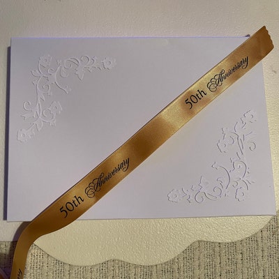 50th Wedding Anniversary Personalized Continuous Printed Ribbon. - Etsy