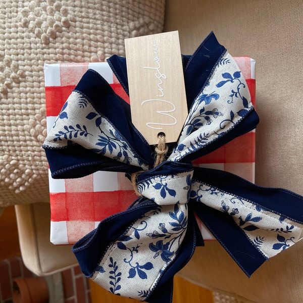 Farrisilk Gold Nugget Indigo Ribbon - Etsy