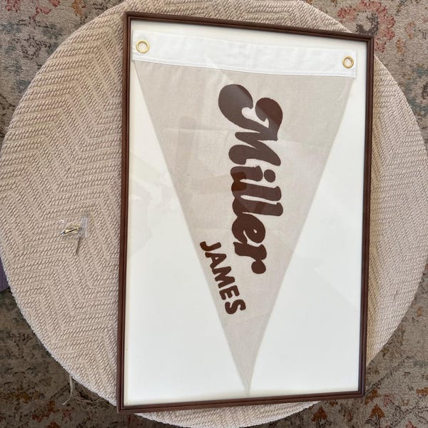 Baby Name Flag | Canvas Pennant Flag | Nursery Decor Name Sign | Custom ...