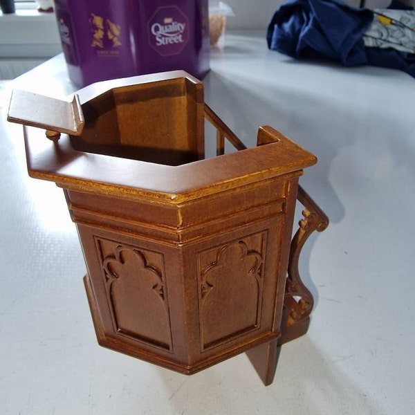 Pulpit for a Church or Court Walnut High Quality for Dollhouse ...