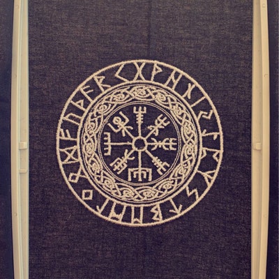 Viking Compass Embroidery Design 5 Sizes VEGVISIR Machine Embroidery ...