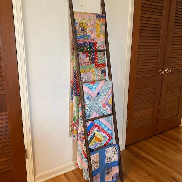 6 Foot Modern Blanket Ladder, Blanket Ladder, Towel Ladder, Decorative ...