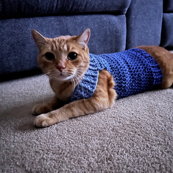 Cat Sweater Crochet Pattern, Cat Clothes Pattern, Crochet Pattern, Pet ...