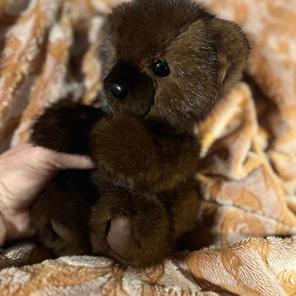 Rabbit From Natural Sheared Mink Fur, Pony Fur Ears, A Toy of Real Mink ...