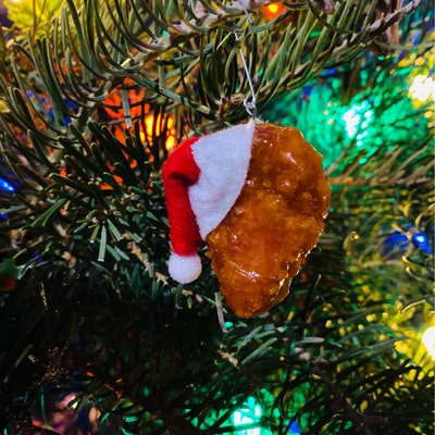 Real Chicken Nugget With Santa Hat Ornament real Preserved - Etsy