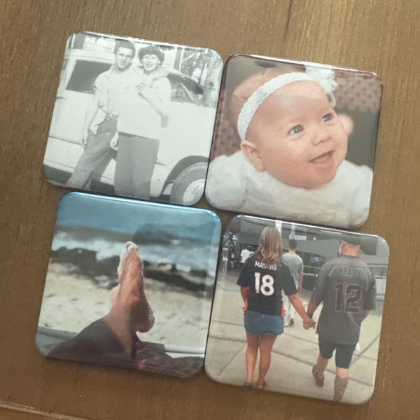 Personalized Photo Magnets: 2"x2" Custom Fridge Decor, Party Favors - Etsy