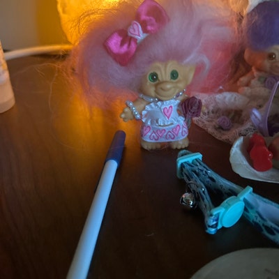 Vintage Ace Novelty Treasure Troll Doll Red Hair Red Heart - Etsy