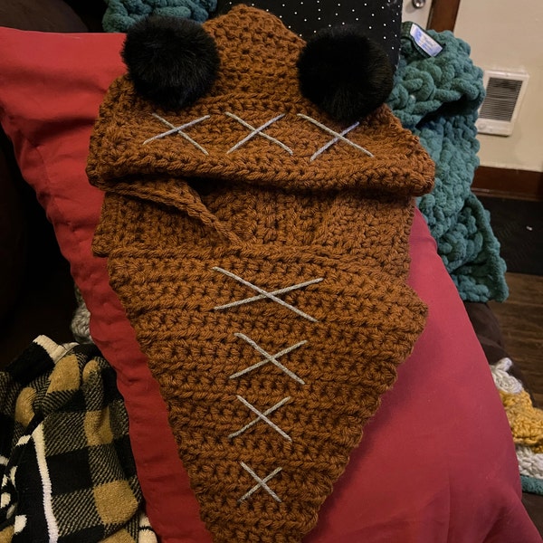 Wookie/ewok Hood - PATTERN ONLY - Crochet - Sizes: 0-3 Month, 3-6 Month ...