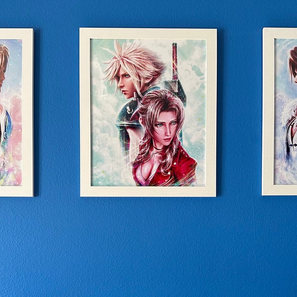 Cloud and Aerith Final Fantasy VII Remake - Limited Edition Fine Art ...