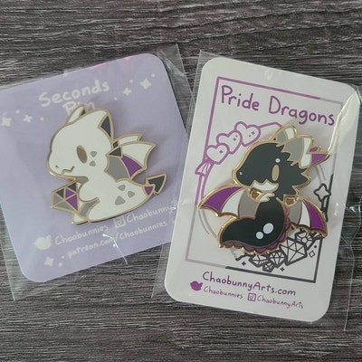 Demi Pride Dragon Enamel Pin - Etsy
