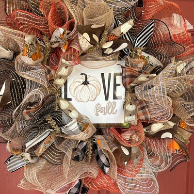 DIY Wreath Kit Love Fall Wreath Kit - Etsy