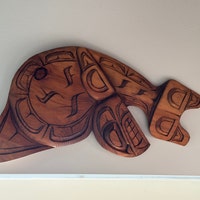 First Nations Eagle Man Inlaid Abalone Shell Carving Signed - Etsy Canada