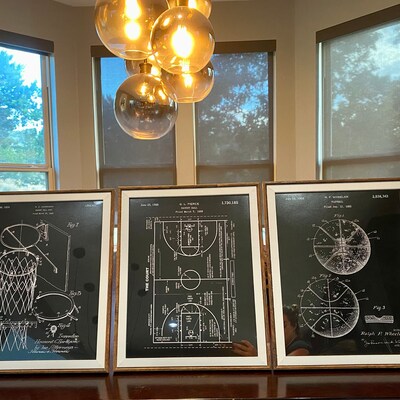 Vintage B-ball Hoops Prints, 3 Unframed Photos, Wall Art Decor Gifts ...