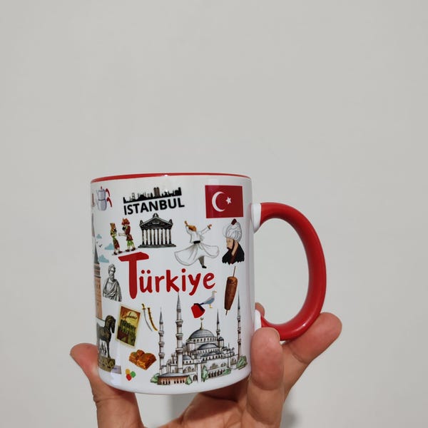 Countries Mug, Turkiye Mug,turkey Mug, İstanbul, Colorful, Coffie,gift ...