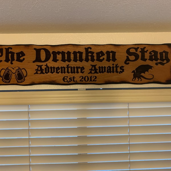 Personalized Dnd Tavern Sign - Dungeons and Dragons - Dungeon Master ...