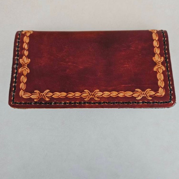 Brown Leather Checkbook Cover Custom Leather Checkbook Personalized ...